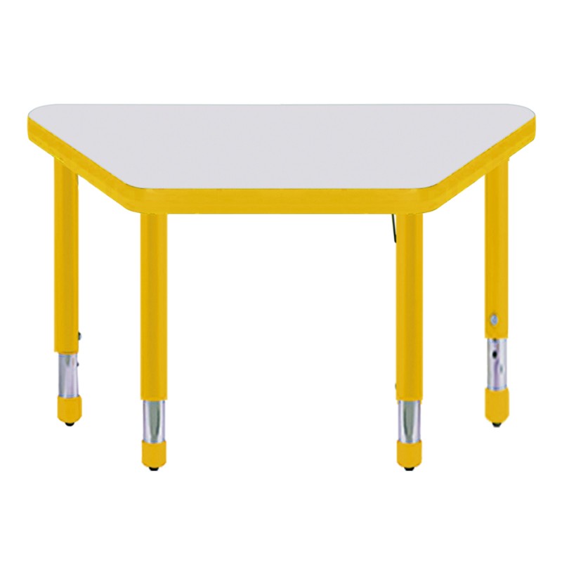 Mesa Kinder Trapezoide Ajustable Amarilla
