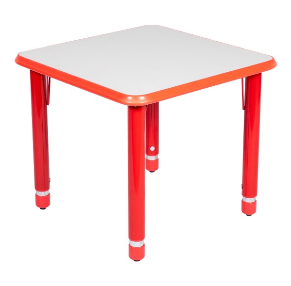 Mesa Kinder Cuadrada Ajustable Amarilla