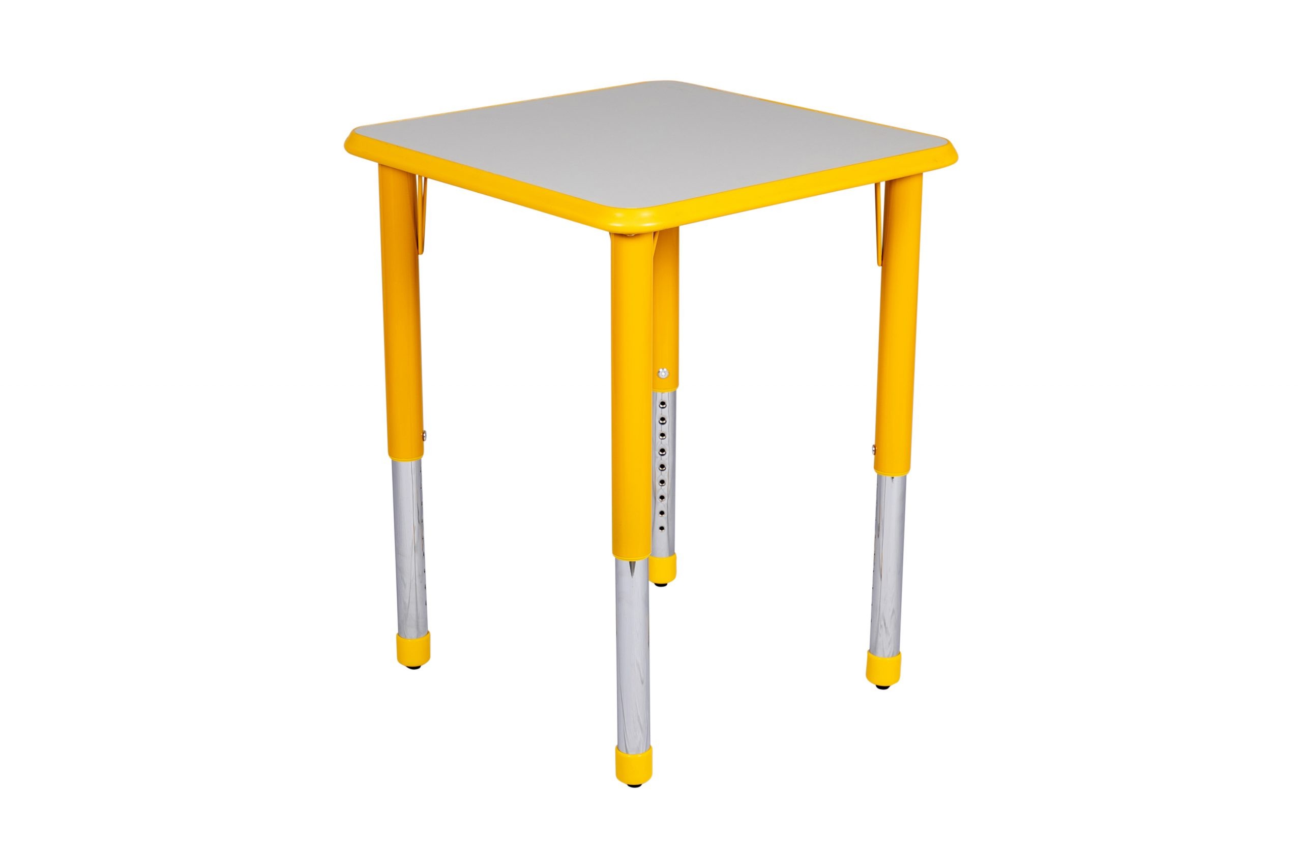 Mesa Kinder Cuadrada Ajustable Amarilla