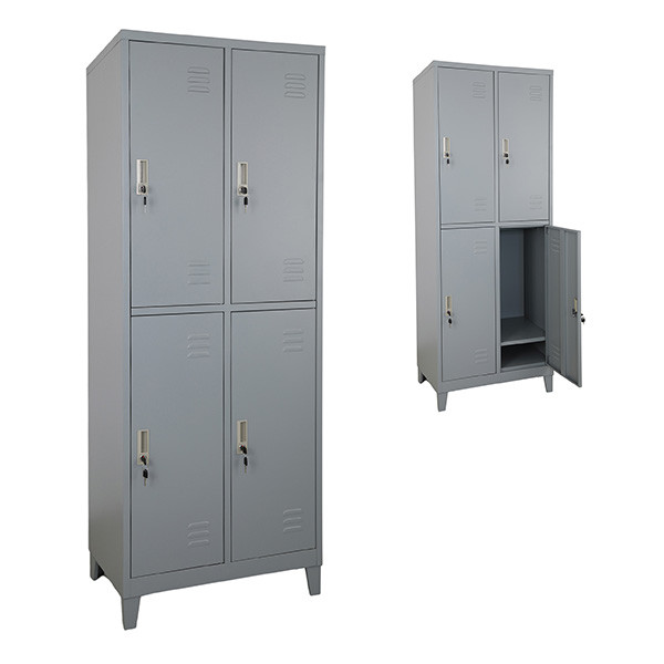 Locker Metal 2 Columnas 4 Puertas c/cerradura