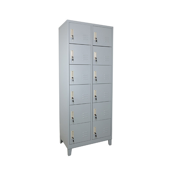 Locker Metal gris 2 Columnas 12 Puertas c/cerradura